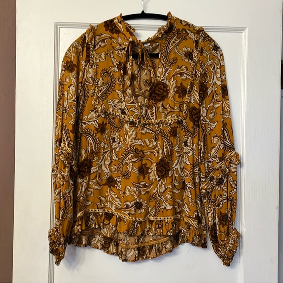 Spell | Tops | Vintage Golden Spell Blouse | Poshmark
